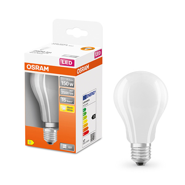 Osram LED lamp E27 | Peer A60 | Mat | 2700K | 17W (150W) Osram 123led.nl